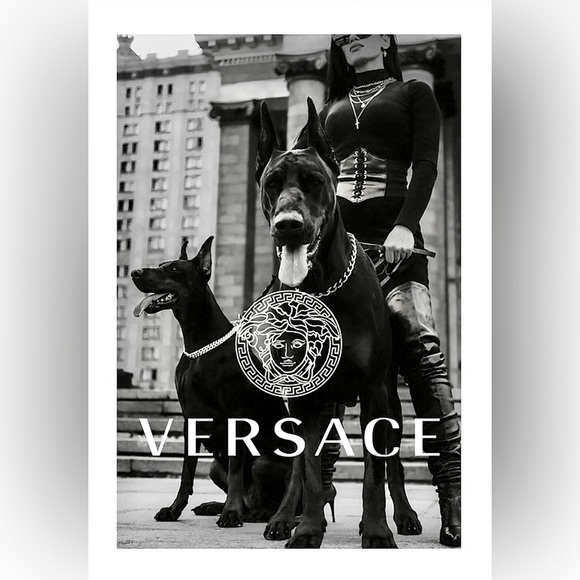 Other | Luxurious Lap Dogs Doberman Pincher Luxury Wall Art Versace ...